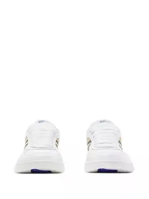 Burberry Checked Sneakers - White