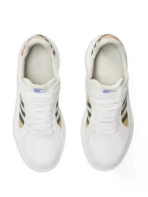 Burberry Checked Sneakers - White