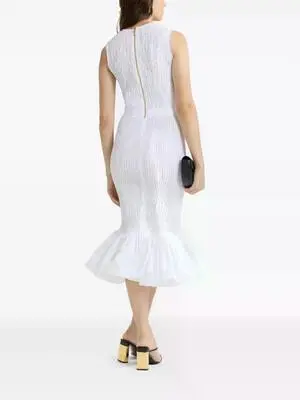 PATOU Smocked Midi Dress