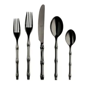 MEPRA Bali Black Gold 5 Piece Flatware Set Black Gold