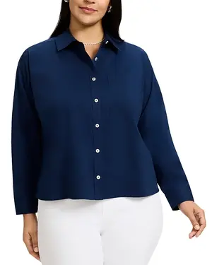 Foxcroft Marina Stretch Shirt - Navy