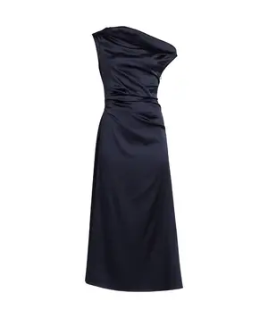 Staud Phare Silk Blend Dress - Navy