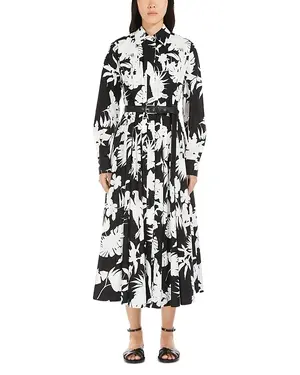 Max Mara Ussel Printed Belted Dress