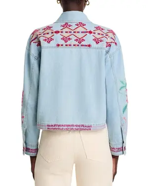 Johnny Was Talulla Cropped Denim Jacket
