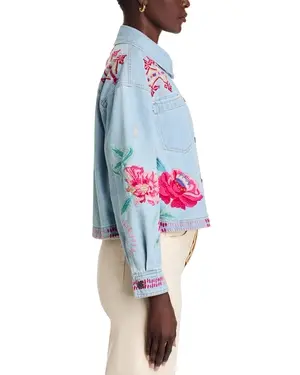 Johnny Was Talulla Cropped Denim Jacket