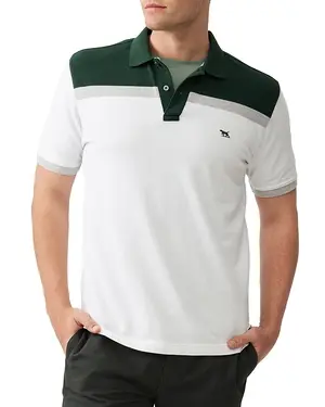 Rodd & Gunn Whitby Color Block Regular Fit Polo Shirt - Forest