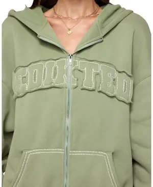EDIKTED Oversized Hoodie - Olive