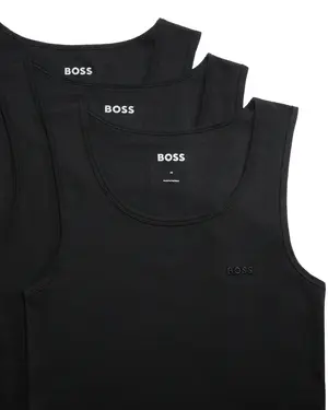 BOSS Ribbed Classic Tanks, Pack Of 3