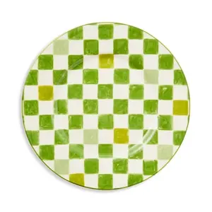 MACKENZIE-CHILDS Check Dinner Plate - Green