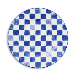 MACKENZIE-CHILDS Check Dinner Plate - Inidgo