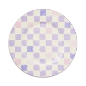 MACKENZIE-CHILDS Check Dinner Plate - Lilac