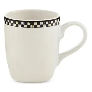 MACKENZIE-CHILDS Courtly Check Everyday Mugs, Set Of 4 - Black