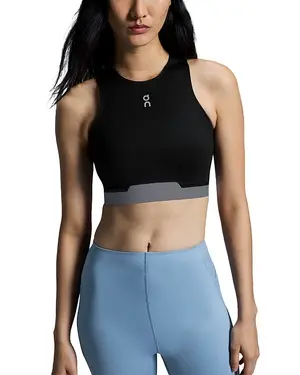 On Train 2-in-1 Crop Top - Black