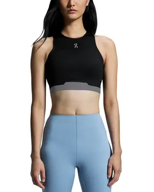 On Train 2-in-1 Crop Top - Black