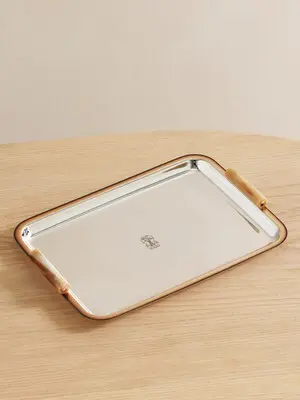 Brunello Cucinelli Plated And Horn Tray - Silver
