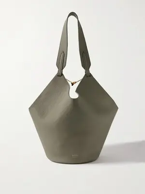 Khaite Lotus Small Textured-leather Tote