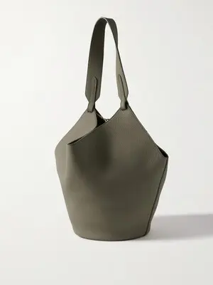 Khaite Lotus Small Textured-leather Tote