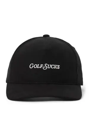 Travis Mathew Golf Sucks Baseball Cap - Black