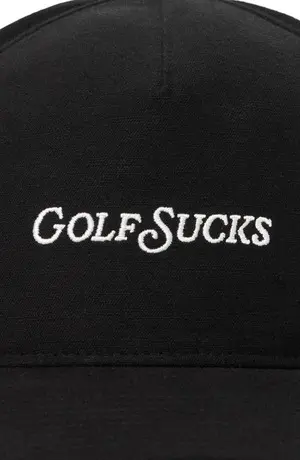 Travis Mathew Golf Sucks Baseball Cap - Black