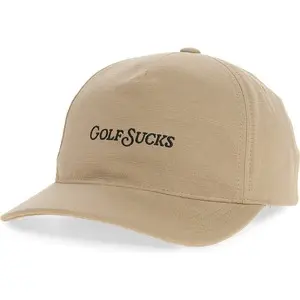 Travis Mathew Golf Sucks Baseball Cap - Weathered Teak