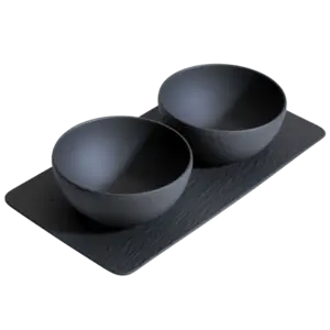 VILLEROY & BOCH Manufacture Rock 3 Piece Condiment Set - Black