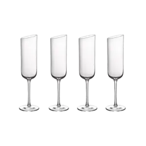 VILLEROY & BOCH Newmoon Flute Champagne Set Of 4 - Clear