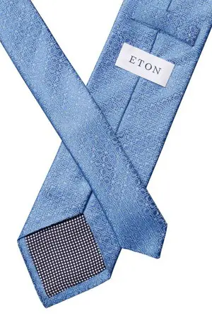 Eton Jacquard Silk Tie - Blue