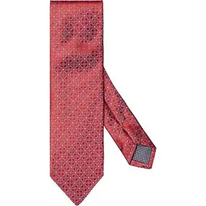 Eton Floral Jacquard Silk Tie - Red