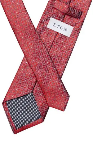 Eton Jacquard Silk Tie - Red