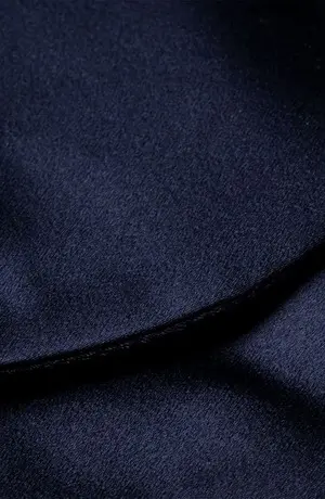 Eton Silk Satin Self Tie Bow Tie - Dark Blue