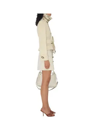 Burberry Cropped Cotton-blend Trench Jacket