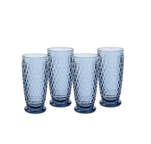VILLEROY & BOCH Boston Coloured Set Of 4 Hiball - Blue