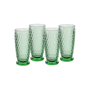 VILLEROY & BOCH Boston Coloured Set Of 4 Hiball - Green