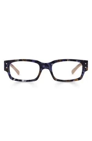 Eyebobs Head Rectangular Reading Glasses - Blue And Amber