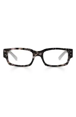Eyebobs Eyebobs Head Rectangular Reading Glasses Pebble And Black Tortoise