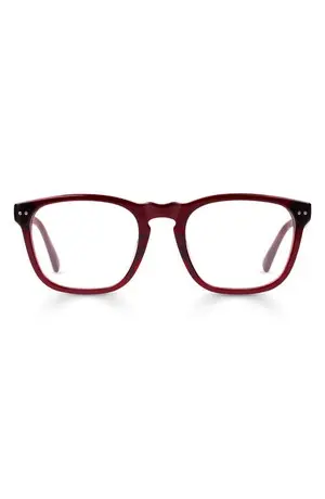 Eyebobs 52mm Rectangular Reading Glasses - Deep Red Crystal