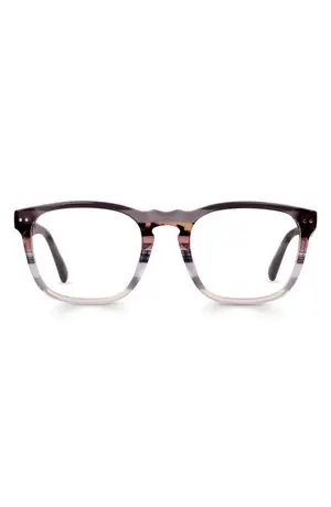 Eyebobs 52mm Rectangular Reading Glasses - Smokey Grey And Tortoise