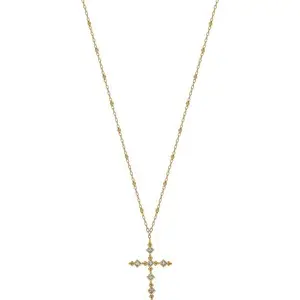 Bony Levy Mykonos Cross Diamond Pendant Necklace - 18k Yellow Gold