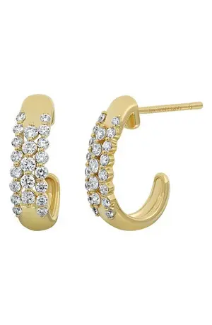 Bony Levy Rita Diamond Hoop Earrings - 18k Yellow Gold