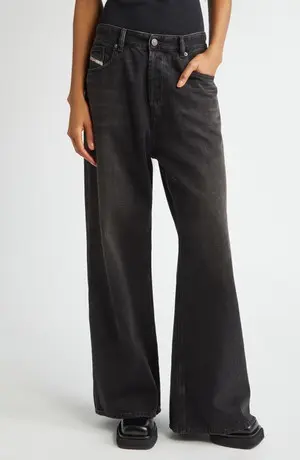 DIESEL® 1996 D-sire Low Rise Wide Leg Jeans - Black