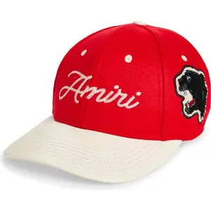 Amiri Panther Patch Two-tone Baseball Cap - Deep Red