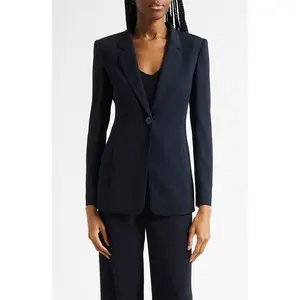 Emporio Armani Textured Single-button Blazer