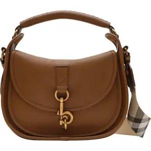 Burberry Small B Clip Messenger Bag - Hazel Brown