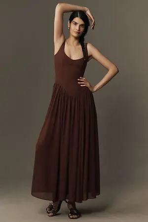 Bardot Drop-waist Maxi Dress
