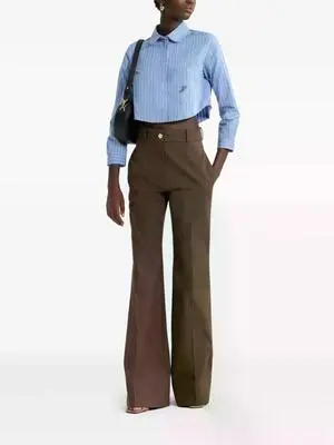 PATOU Cropped Printed Shirt - Blue
