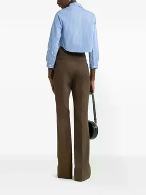 PATOU Cropped Printed Shirt - Blue