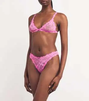 SKIMS Stretch Lace Dipped Thong