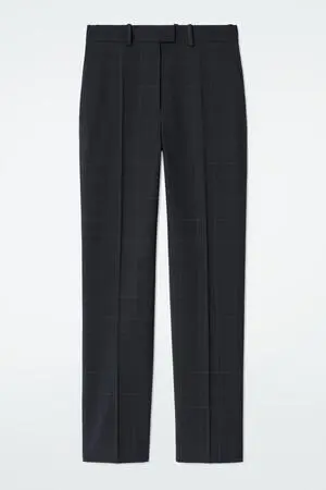 Cos Windowpane-check Straight-leg Trousers