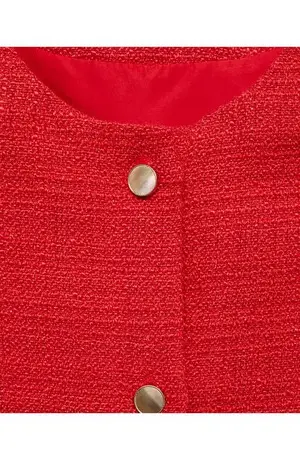 Mango Tweed Crop Vest