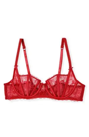 ETAM Mascarade °9 Embroide Underwire Balconette Bra - Red